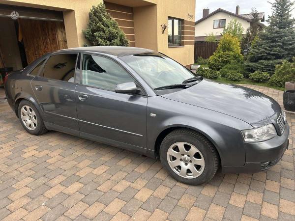 Grey Audi A4 2001 in Kaunas, with an engine capacity of 1.90 L and mileage of 396 thousand km for 1350 €, photo 1 on AUTOMOTO.COM.LV