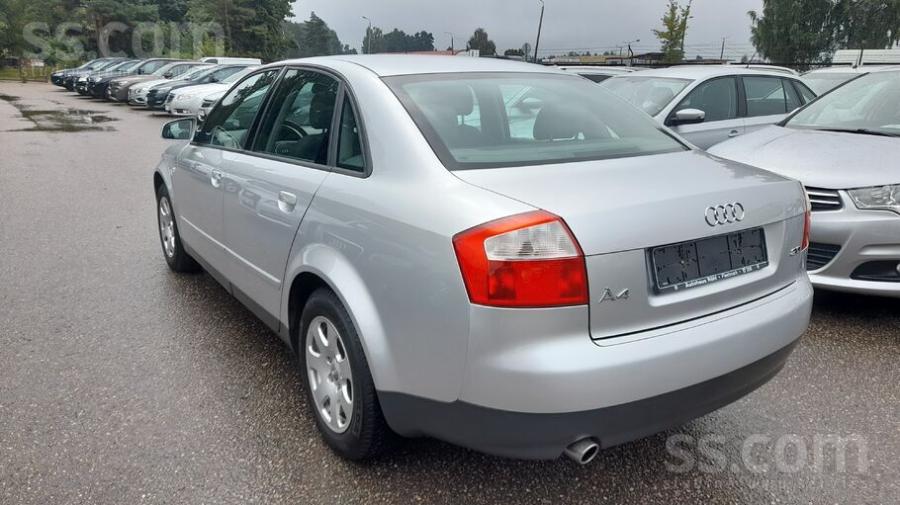 Pelēks Audi A4 2001 Rīga, ar dzinēja tilpumu 2.00 L un nobraukumu 110 tūkst. km par 3100 €, foto 7 vietnē AUTOMOTO.COM.LV