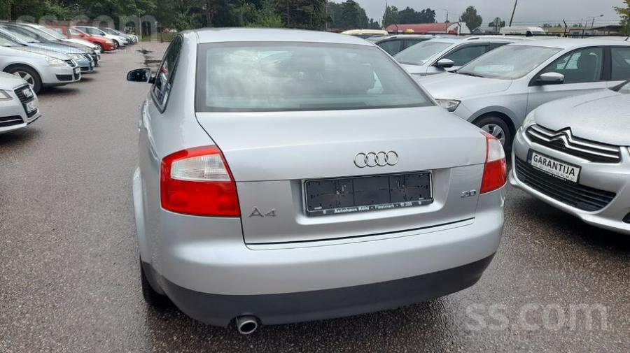 Pelēks Audi A4 2001 Rīga, ar dzinēja tilpumu 2.00 L un nobraukumu 110 tūkst. km par 3100 €, foto 9 vietnē AUTOMOTO.COM.LV