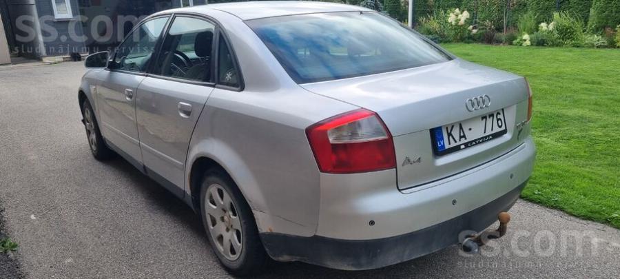 Grey Audi A4 2001 in Madona, with an engine capacity of 1.90 L and mileage of 377 thousand km for 1100 €, photo 3 on AUTOMOTO.COM.LV