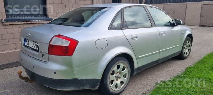 Grey Audi A4 2001 in Madona, with an engine capacity of 1.90 L and mileage of 377 thousand km for 1100 €, photo 8 on AUTOMOTO.COM.LV