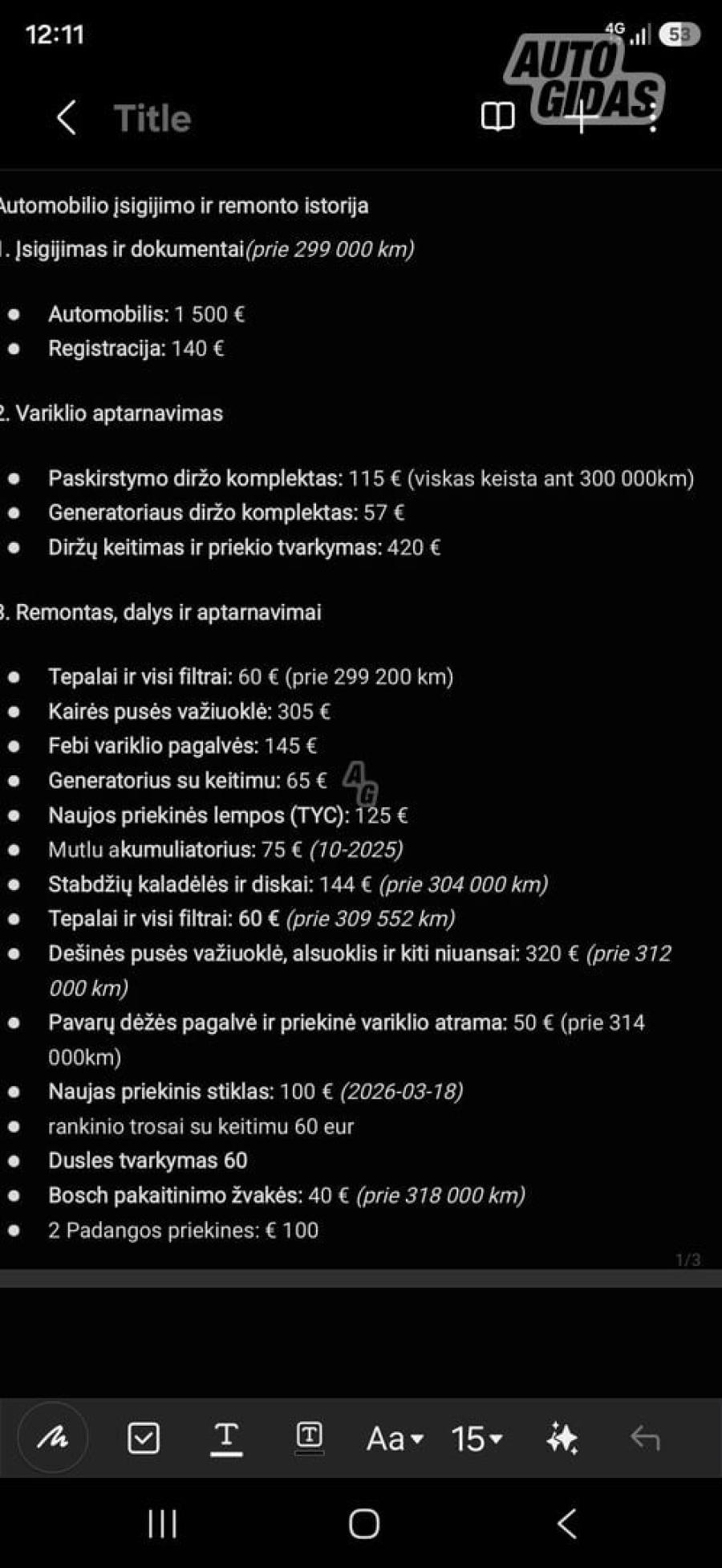 Grey Audi A4 2001 in Kaunas, with an engine capacity of 1.90 L and mileage of 318 thousand km for 1400 €, photo 24 on AUTOMOTO.COM.LV