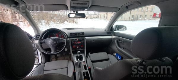 Pelēks Audi A4 2002 Rīga, ar dzinēja tilpumu 1.90 L un nobraukumu 335 tūkst. km par 2050 €, foto 8 vietnē AUTOMOTO.COM.LV
