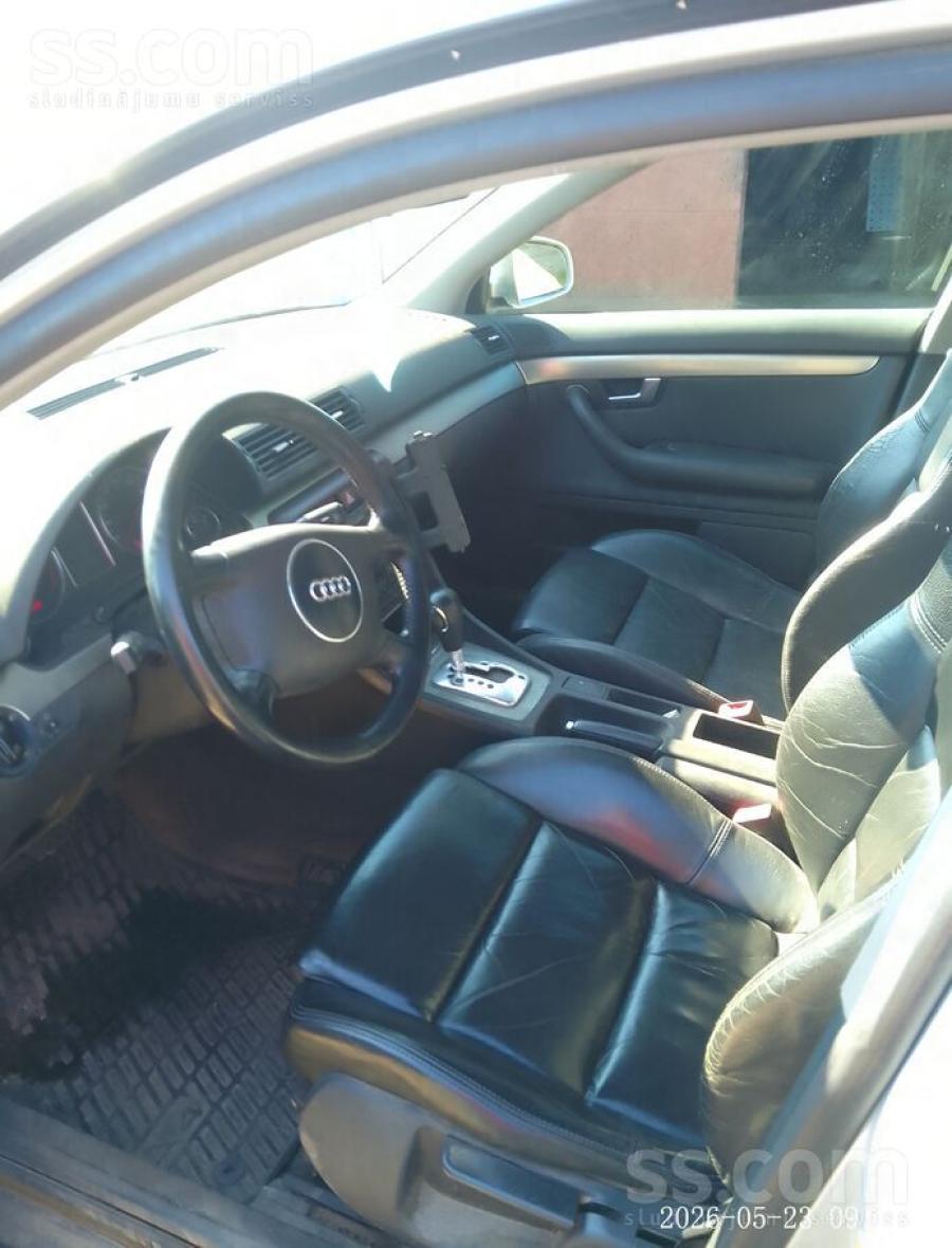 Grey Audi A4 2002 in Rezekne, with an engine capacity of 2.00 L and mileage of 265 thousand km for 1100 €, photo 7 on AUTOMOTO.COM.LV