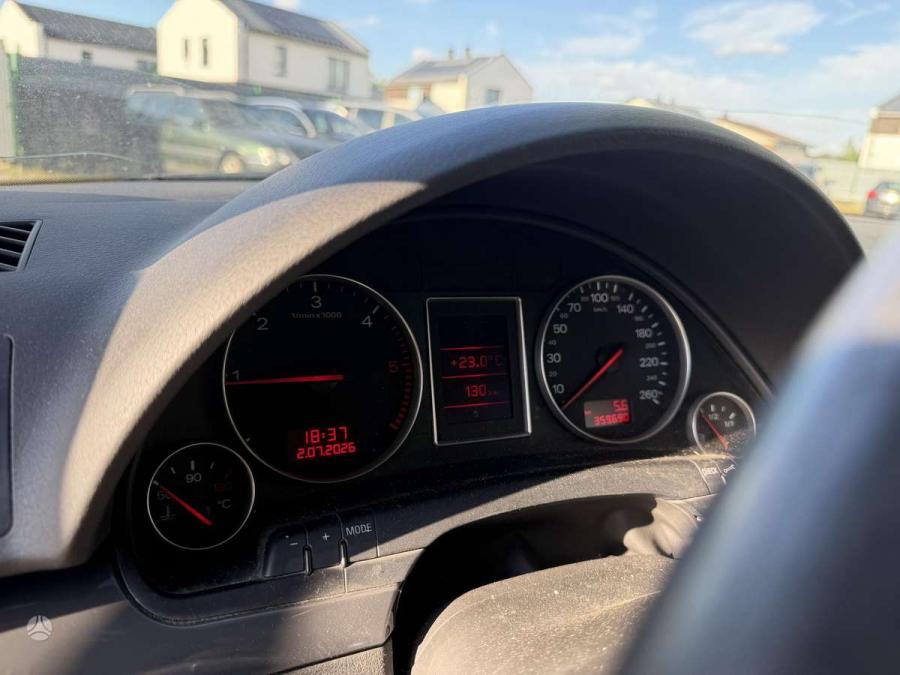 Grey Audi A4 2002 in Vilnius, with an engine capacity of 1.90 L and mileage of 360 thousand km for 430 €, photo 9 on AUTOMOTO.COM.LV