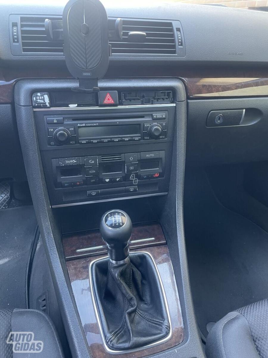 Grey Audi A4 2002 in Klaipeda, with an engine capacity of 1.90 L and mileage of 311 thousand km for 2390 €, photo 19 on AUTOMOTO.COM.LV