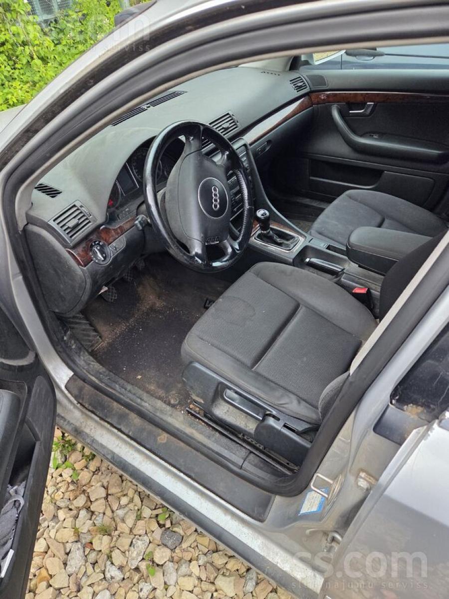 Pelēks Audi A4 2002 Rīga, ar dzinēja tilpumu 1.90 L un nobraukumu 315 tūkst. km par 1800 €, foto 6 vietnē AUTOMOTO.COM.LV