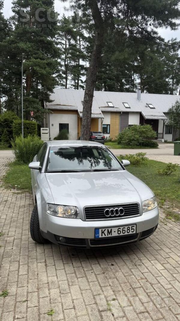 Grey Audi A4 2002 in Riga, with an engine capacity of 2.40 L and mileage of 356 thousand km for 700 €, photo 1 on AUTOMOTO.COM.LV