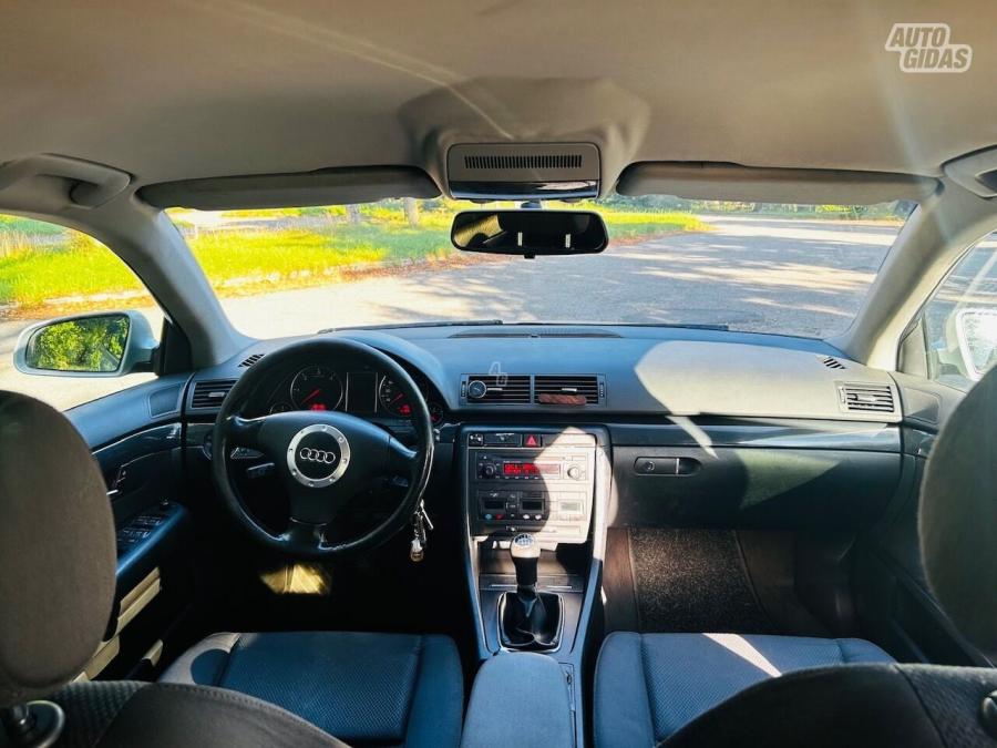 Pelēks Audi A4 2002 Kauņa, ar dzinēja tilpumu 2.50 L un nobraukumu 416 tūkst. km par 1150 €, foto 14 vietnē AUTOMOTO.COM.LV