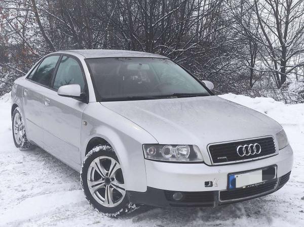 Grey Audi A4 2003 in Raseiniai, with an engine capacity of 1.90 L and mileage of 248 thousand km for 1450 €, photo 1 on AUTOMOTO.COM.LV