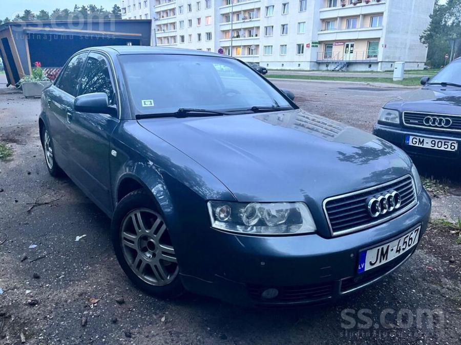 Pelēks Audi A4 2003 Rīga, ar dzinēja tilpumu 1.80 L un nobraukumu 470 tūkst. km par 1550 €, foto 1 vietnē AUTOMOTO.COM.LV