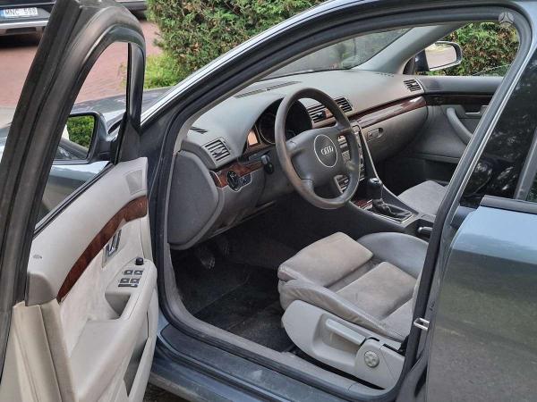Grey Audi A4 2003 in Vilnius, with an engine capacity of 1.90 L and mileage of 387 thousand km for 1750 €, photo 7 on AUTOMOTO.COM.LV