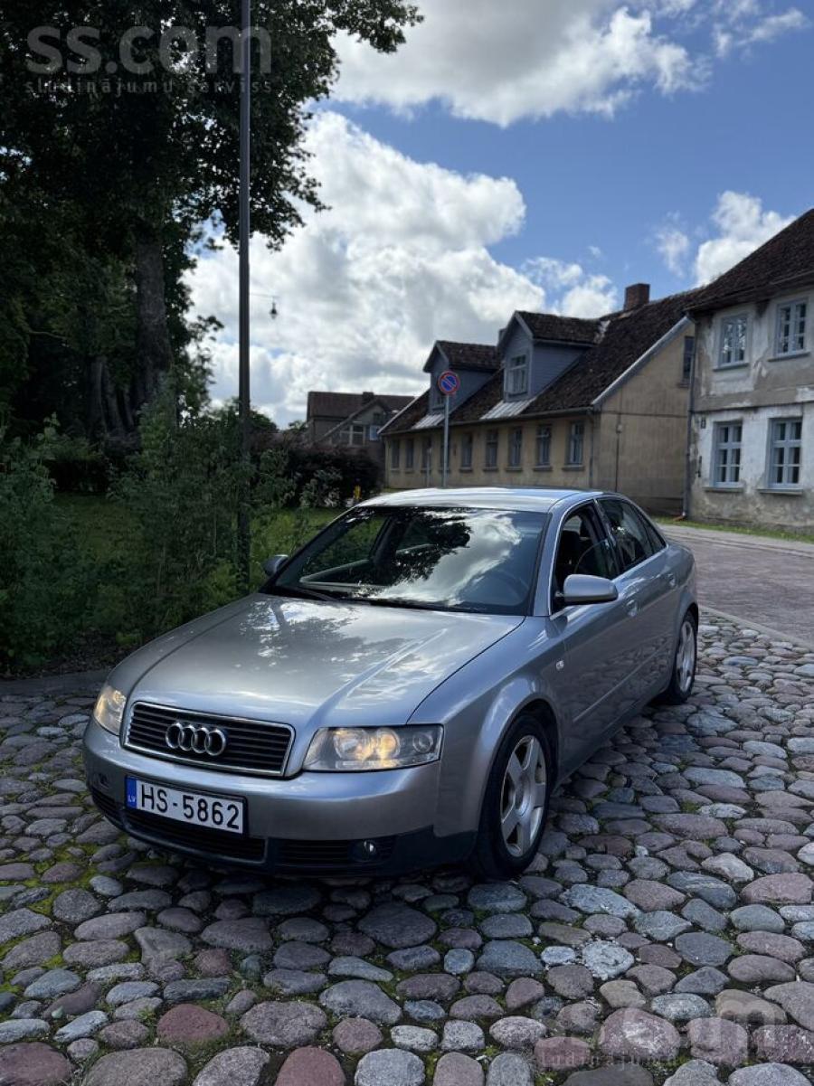 Pelēks Audi A4 2003 Kuldīga, ar dzinēja tilpumu 1.90 L un nobraukumu 375 tūkst. km par 1300 €, foto 1 vietnē AUTOMOTO.COM.LV