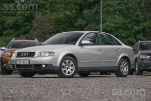 Grey Audi A4 2003 in Riga, with an engine capacity of 2.00 L and mileage of 297 thousand km for 2590 €, photo  on AUTOMOTO.COM.LV