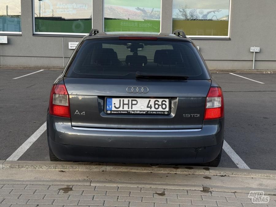Grey Audi A4 2003 in Kaunas, with an engine capacity of 1.90 L and mileage of 346 thousand km for 850 €, photo 9 on AUTOMOTO.COM.LV