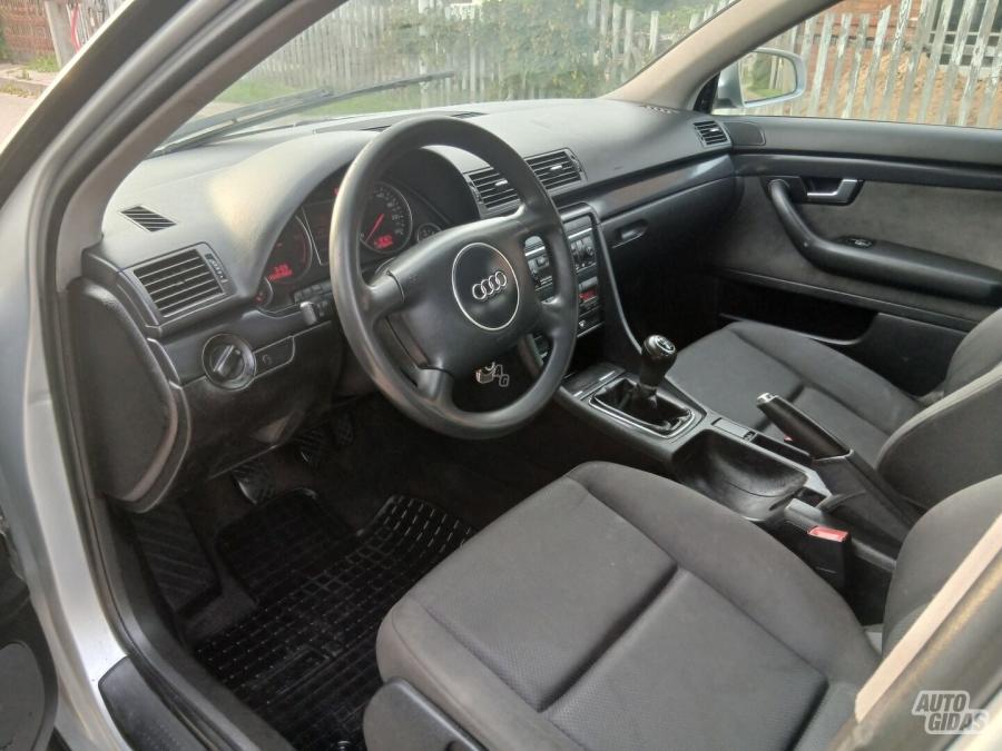 Grey Audi A4 2003 in Alytus, with an engine capacity of 1.90 L and mileage of 360 thousand km for 550 €, photo 10 on AUTOMOTO.COM.LV