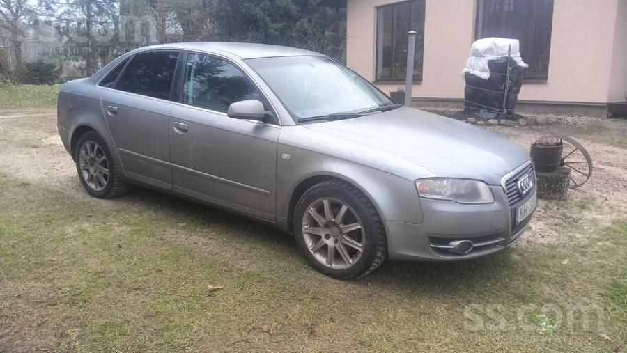Pelēks Audi A4 2004 Jelgava, ar dzinēja tilpumu 2.00 L un nobraukumu 438 tūkst. km par 2250 €, foto 1 vietnē AUTOMOTO.COM.LV