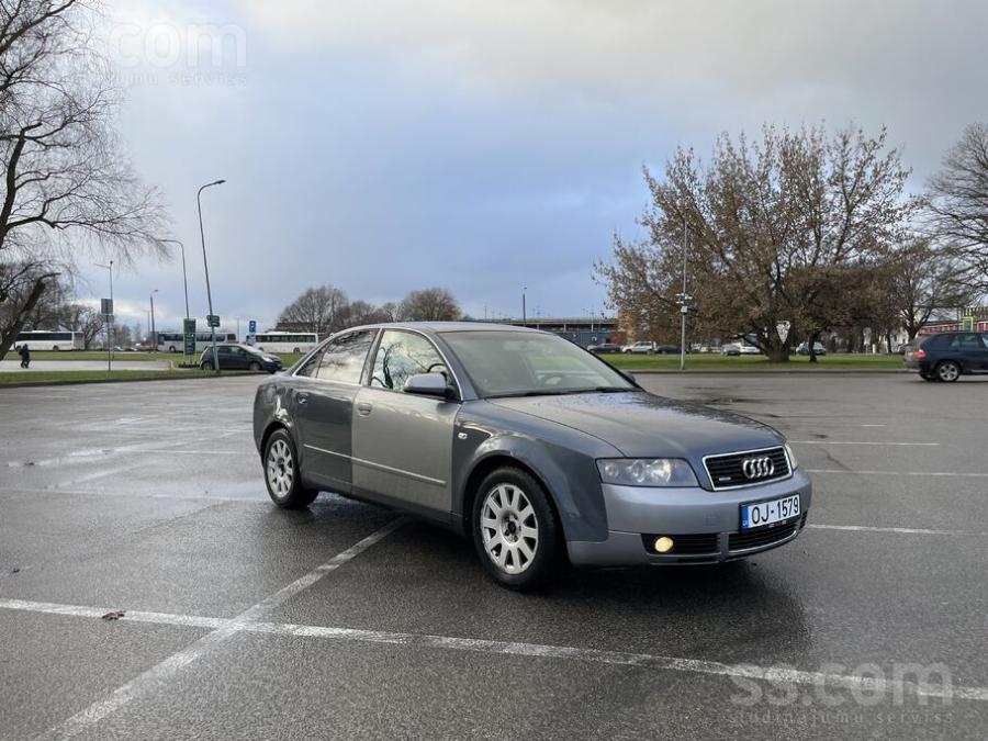 Grey Audi A4 2004 in Riga, with an engine capacity of 1.90 L and mileage of 366 thousand km for 1550 €, photo 2 on AUTOMOTO.COM.LV