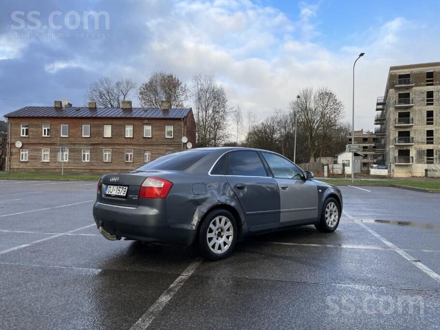 Grey Audi A4 2004 in Riga, with an engine capacity of 1.90 L and mileage of 366 thousand km for 1550 €, photo 3 on AUTOMOTO.COM.LV