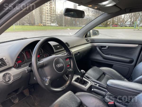 Grey Audi A4 2004 in Riga, with an engine capacity of 1.90 L and mileage of 366 thousand km for 1550 €, photo 6 on AUTOMOTO.COM.LV