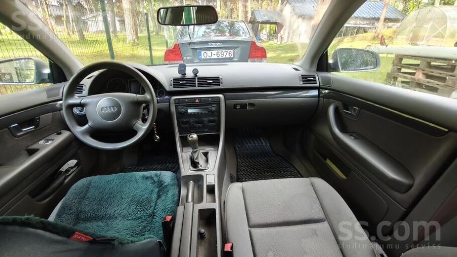 Grey Audi A4 2004 in Riga, with an engine capacity of 1.90 L and mileage of 182 thousand km for 1600 €, photo 9 on AUTOMOTO.COM.LV
