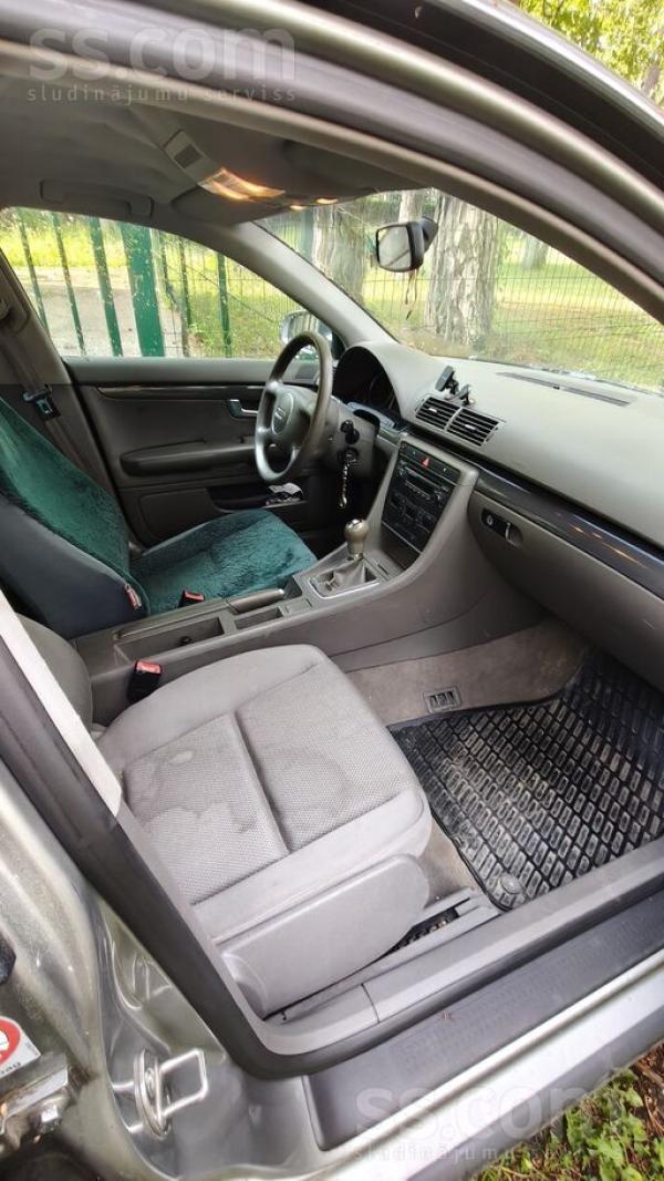Pelēks Audi A4 2004 Rīga, ar dzinēja tilpumu 1.90 L un nobraukumu 182 tūkst. km par 1600 €, foto 9 vietnē AUTOMOTO.COM.LV