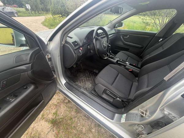 Grey Audi A4 2004 in Birzai, with an engine capacity of 1.60 L and mileage of 2 thousand km for 1500 €, photo 8 on AUTOMOTO.COM.LV