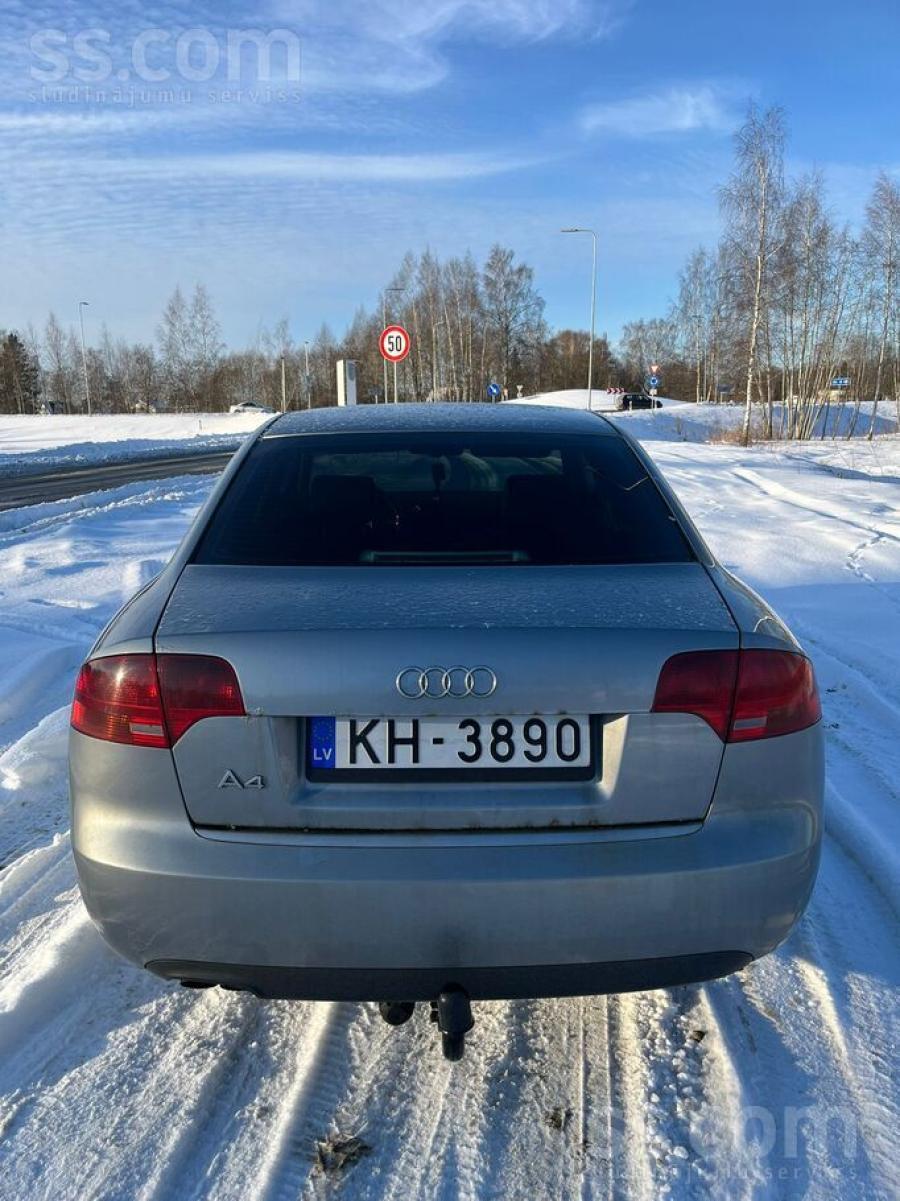 Grey Audi A4 2004 in Jelgava, with an engine capacity of 2.00 L and mileage of 438 thousand km for 2150 €, photo 3 on AUTOMOTO.COM.LV