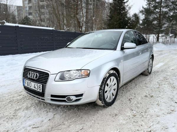 Grey Audi A4 2005 in Vilnius, with an engine capacity of 1.97 L and mileage of 283 thousand km for 1850 €, photo 1 on AUTOMOTO.COM.LV