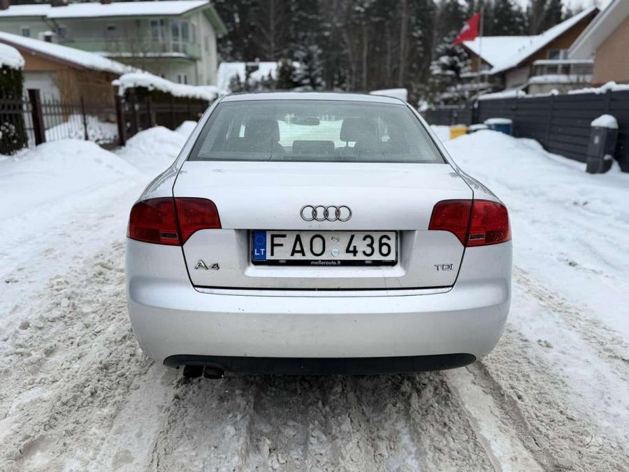 Grey Audi A4 2005 in Vilnius, with an engine capacity of 1.97 L and mileage of 283 thousand km for 1850 €, photo 6 on AUTOMOTO.COM.LV