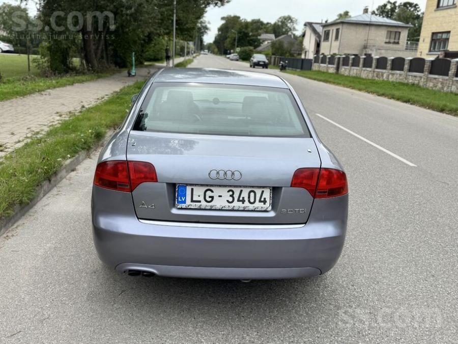 Grey Audi A4 2005 in Jelgava, with an engine capacity of 2.00 L and mileage of 210 thousand km for 1380 €, photo 6 on AUTOMOTO.COM.LV