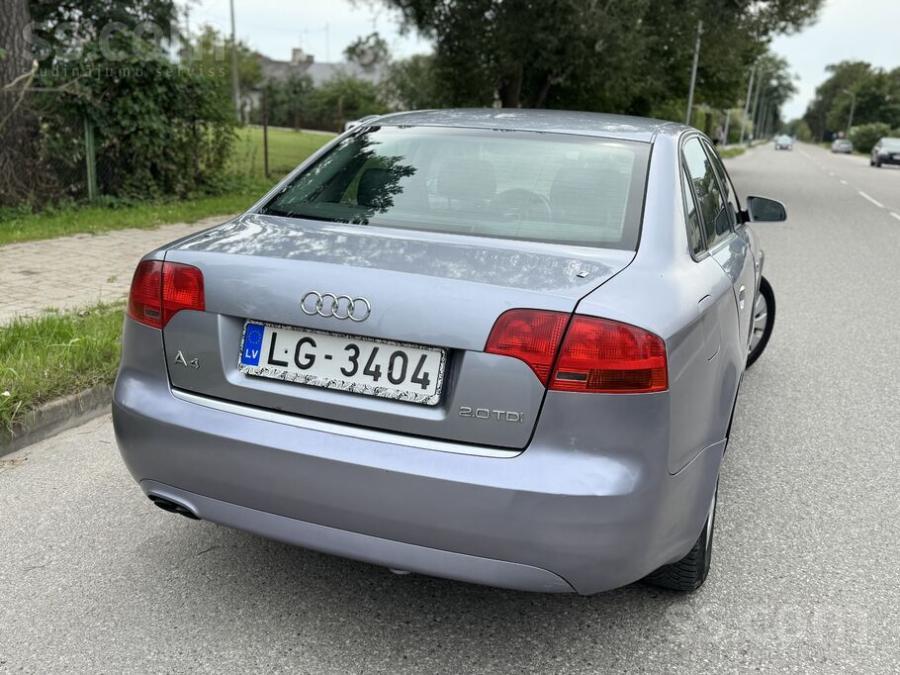 Grey Audi A4 2005 in Jelgava, with an engine capacity of 2.00 L and mileage of 210 thousand km for 1380 €, photo 7 on AUTOMOTO.COM.LV