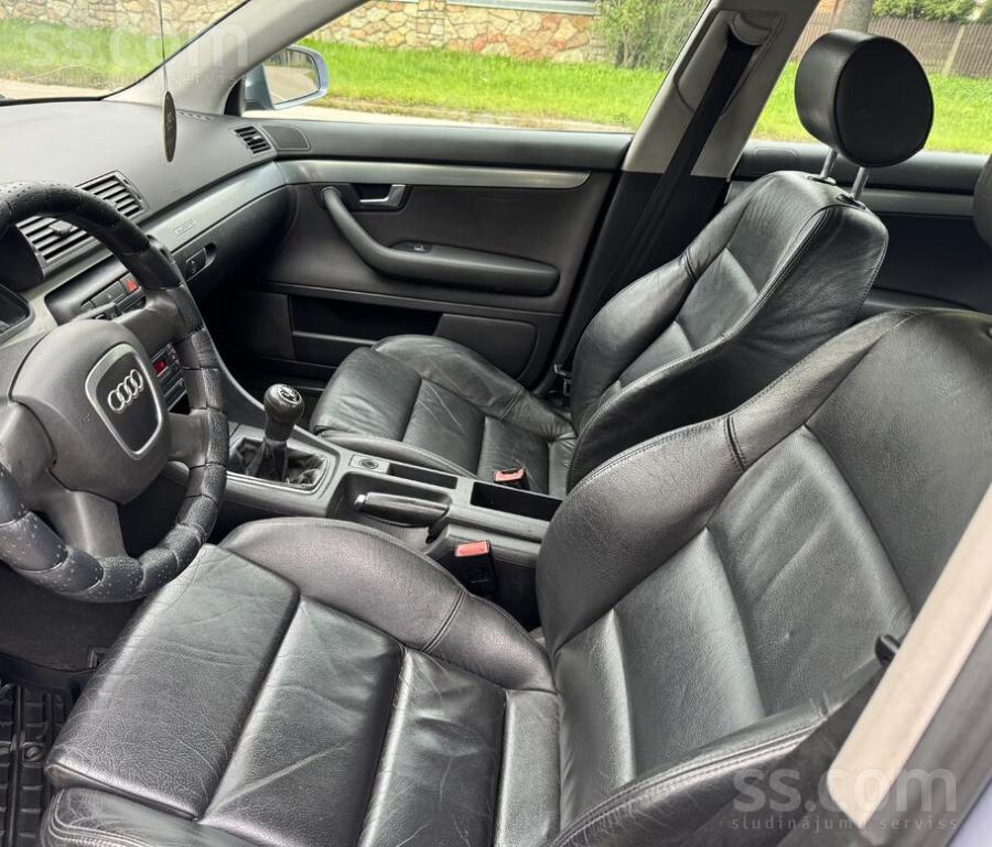 Grey Audi A4 2005 in Jelgava, with an engine capacity of 2.00 L and mileage of 210 thousand km for 1380 €, photo 9 on AUTOMOTO.COM.LV