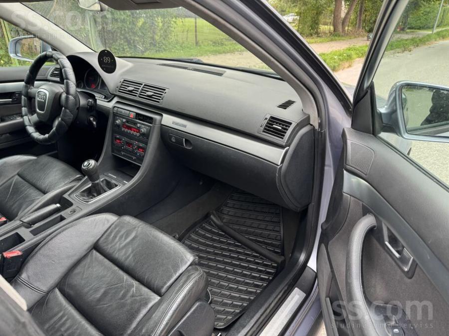 Grey Audi A4 2005 in Jelgava, with an engine capacity of 2.00 L and mileage of 210 thousand km for 1380 €, photo 10 on AUTOMOTO.COM.LV