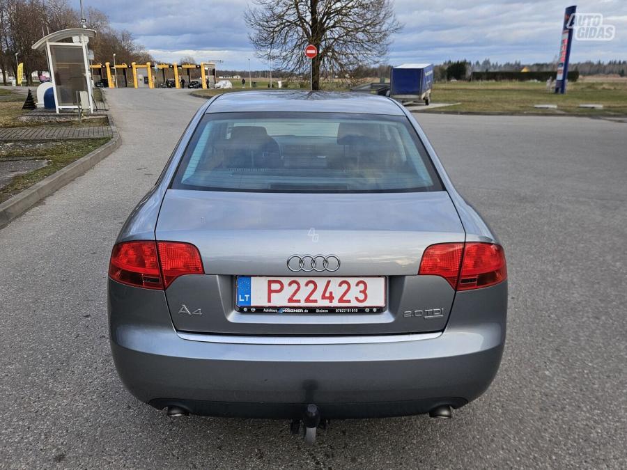 Grey Audi A4 2006 in Sirvintos, with an engine capacity of 2.00 L and mileage of 276 thousand km for 3250 €, photo 6 on AUTOMOTO.COM.LV