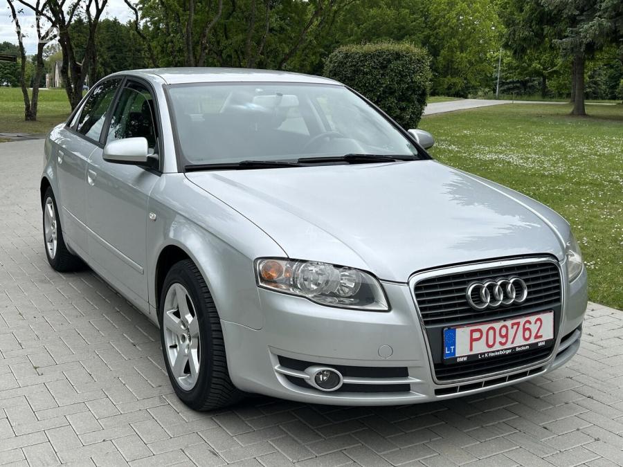 Grey Audi A4 2006 in Vilnius, with an engine capacity of 2.00 L and mileage of 265 thousand km for 2600 €, photo 1 on AUTOMOTO.COM.LV