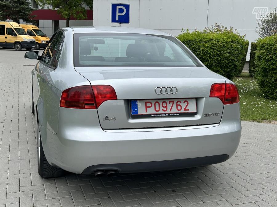 Grey Audi A4 2006 in Vilnius, with an engine capacity of 2.00 L and mileage of 265 thousand km for 2600 €, photo 7 on AUTOMOTO.COM.LV