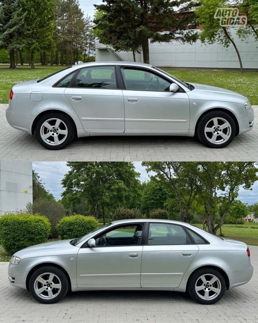 Grey Audi A4 2006 in Vilnius, with an engine capacity of 2.00 L and mileage of 265 thousand km for 2600 €, photo 13 on AUTOMOTO.COM.LV
