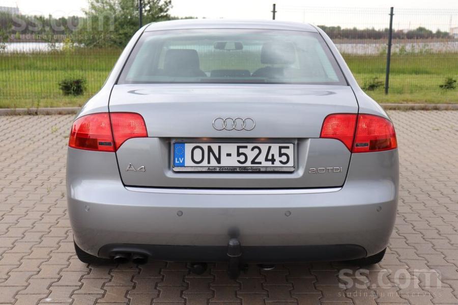 Grey Audi A4 2006 in Riga, with an engine capacity of 2.00 L and mileage of 203 thousand km for 3450 €, photo 10 on AUTOMOTO.COM.LV