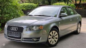 Pelēks Audi A4 2006 Viļņa, ar dzinēja tilpumu 1.98 L un nobraukumu 230 tūkst. km par 1800 €, foto  vietnē AUTOMOTO.COM.LV