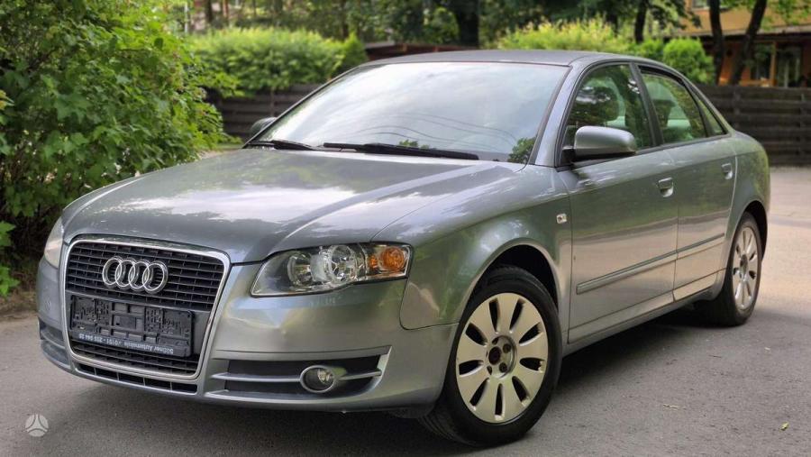 Pelēks Audi A4 2006 Viļņa, ar dzinēja tilpumu 1.98 L un nobraukumu 230 tūkst. km par 1800 €, foto 1 vietnē AUTOMOTO.COM.LV