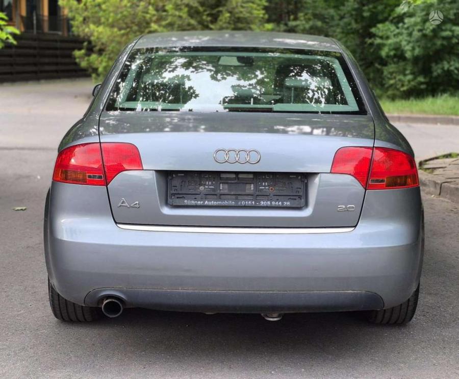 Pelēks Audi A4 2006 Viļņa, ar dzinēja tilpumu 1.98 L un nobraukumu 230 tūkst. km par 1800 €, foto 7 vietnē AUTOMOTO.COM.LV