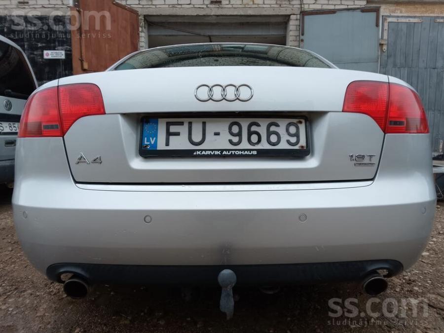 Grey Audi A4 2006 in Liepaja, with an engine capacity of 1.80 L and mileage of 444 thousand km for 2950 €, photo 8 on AUTOMOTO.COM.LV