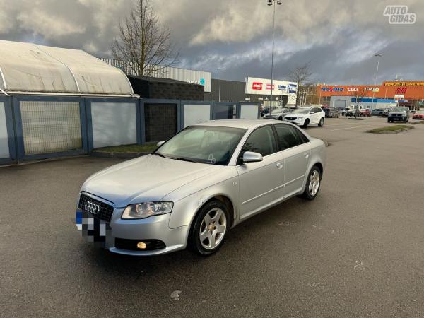 Grey Audi A4 2007 in Klaipeda, with an engine capacity of 1.90 L and mileage of 213 thousand km for 1950 €, photo 1 on AUTOMOTO.COM.LV