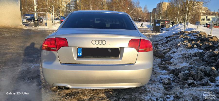Grey Audi A4 2007 in Vilnius, with an engine capacity of 1.90 L and mileage of 214 thousand km for 3250 €, photo 5 on AUTOMOTO.COM.LV