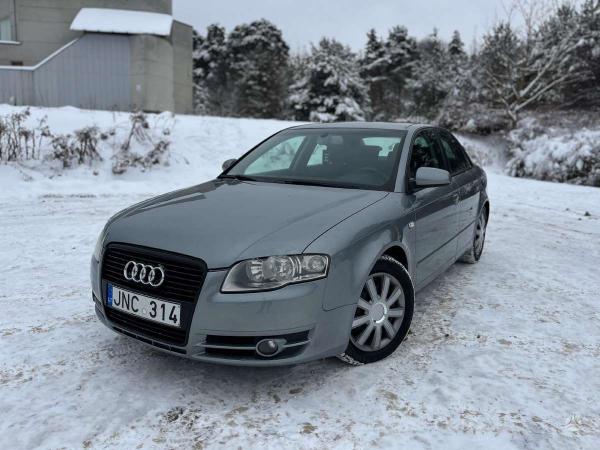 Grey Audi A4 2007 in Vilnius, with an engine capacity of 1.97 L and mileage of 416 thousand km for 2200 €, photo 1 on AUTOMOTO.COM.LV