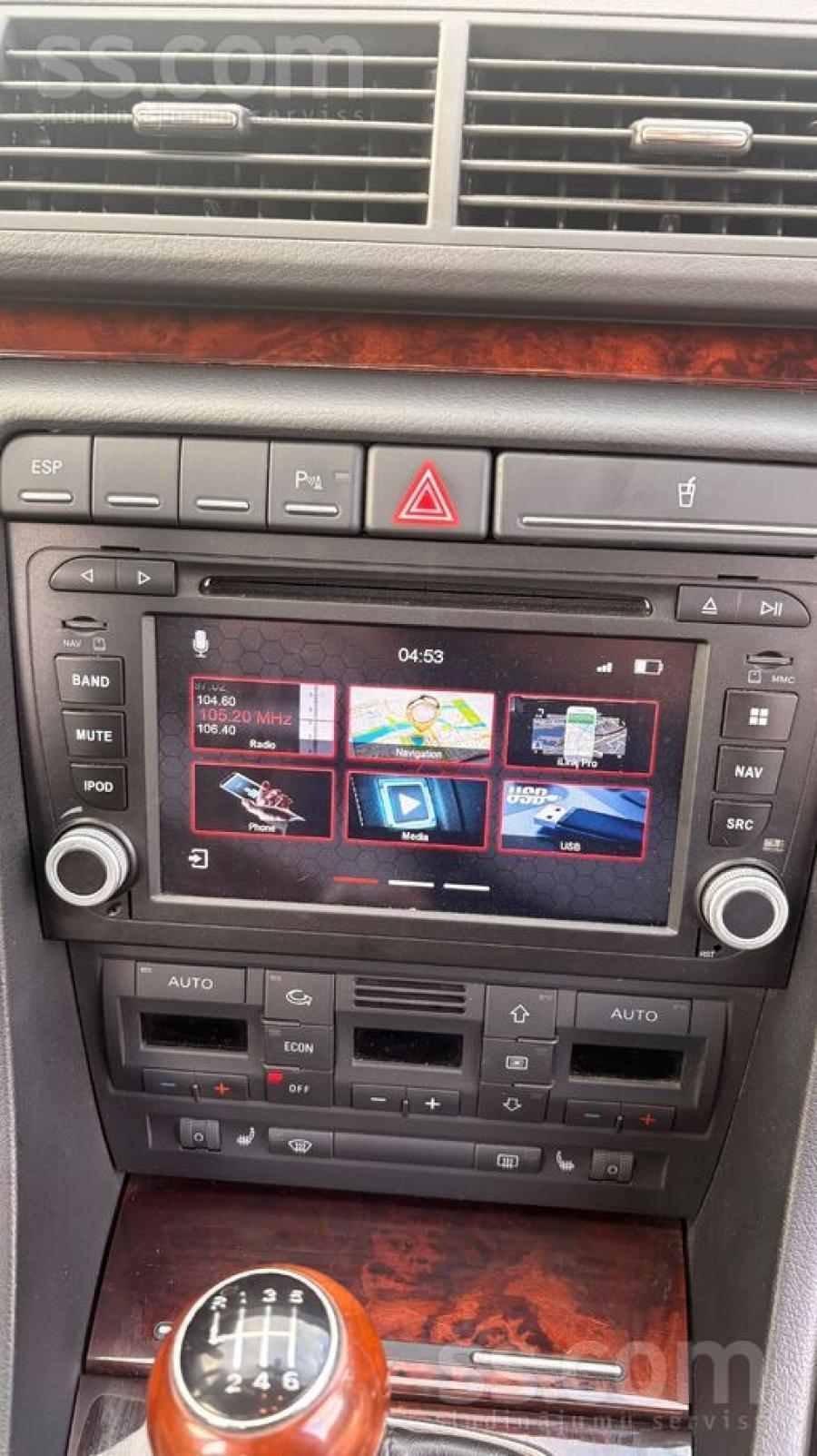 Pelēks Audi A4 2007 Ogre, ar dzinēja tilpumu 3.20 L un nobraukumu 230 tūkst. km par 4800 €, foto 16 vietnē AUTOMOTO.COM.LV