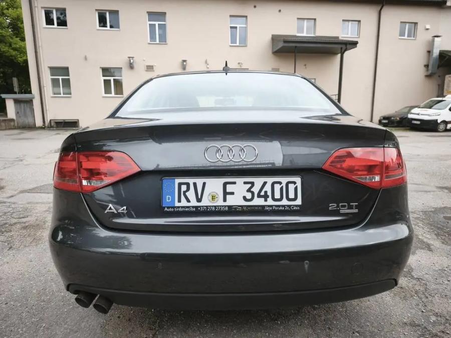 Pelēks Audi A4 2008 Cēsis, ar dzinēja tilpumu 2.00 L un nobraukumu 181 tūkst. km par 5950 €, foto 8 vietnē AUTOMOTO.COM.LV