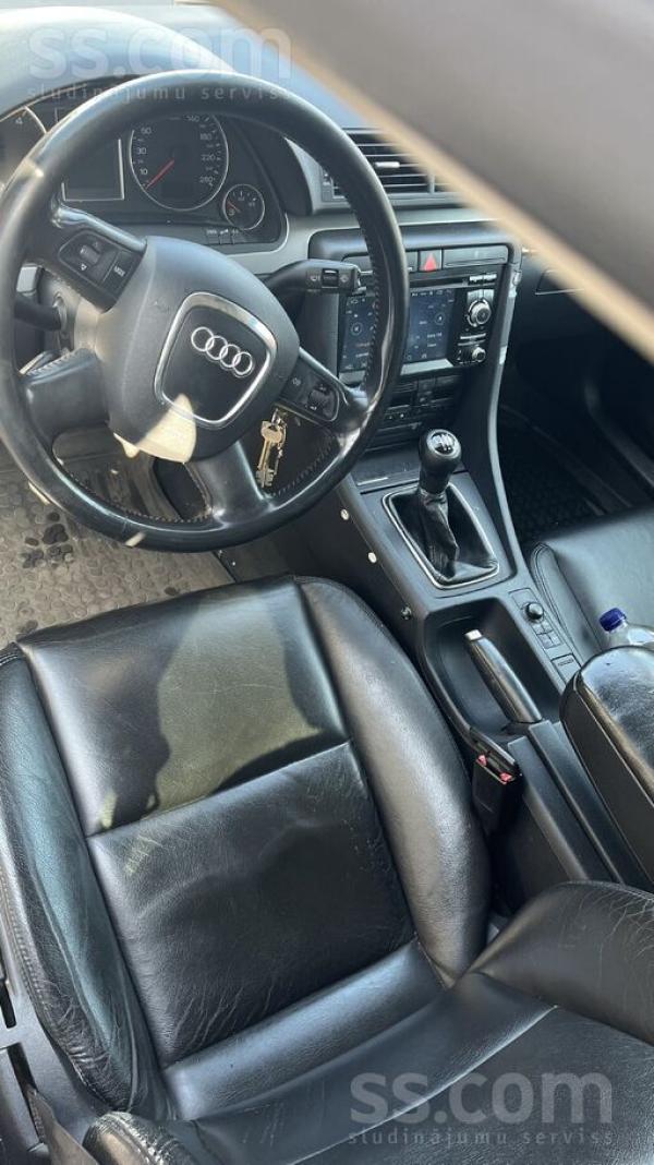 Grey Audi A4 2008 in Daugavpils, with an engine capacity of 2.00 L and mileage of 477 thousand km for 2400 €, photo 6 on AUTOMOTO.COM.LV