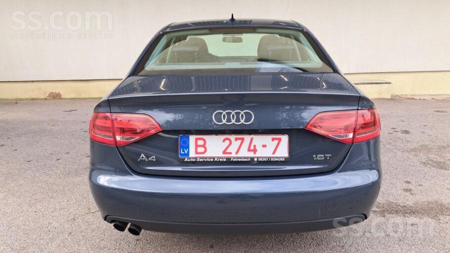 Pelēks Audi A4 2008 Ogre, ar dzinēja tilpumu 1.80 L un nobraukumu 246 tūkst. km par 4950 €, foto 8 vietnē AUTOMOTO.COM.LV